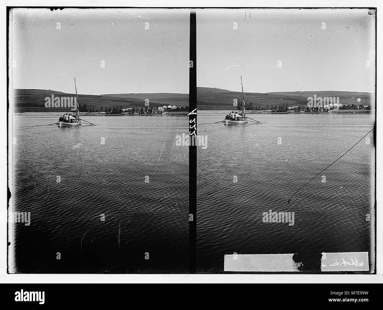 A scenic view of Capernaum from the lake, showcasing the historical and ...