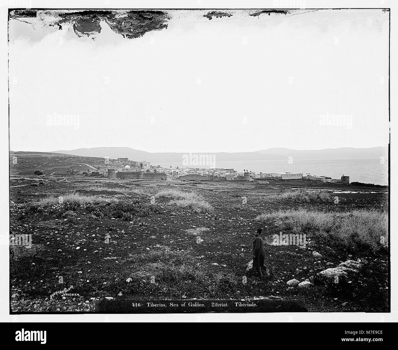 A panoramic view of Tiberias (Tabariyeh), located in northern Israel ...