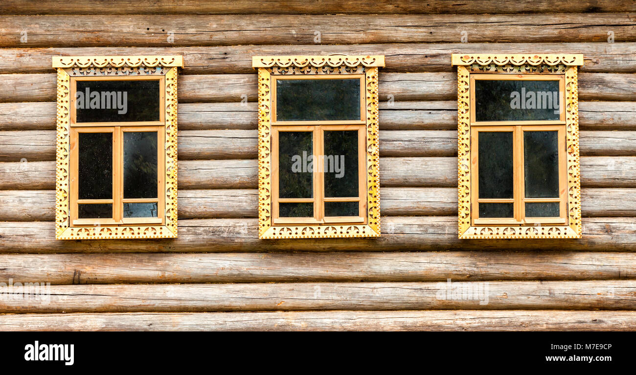 Windows carved wooden trim hi-res stock photography and images - Alamy