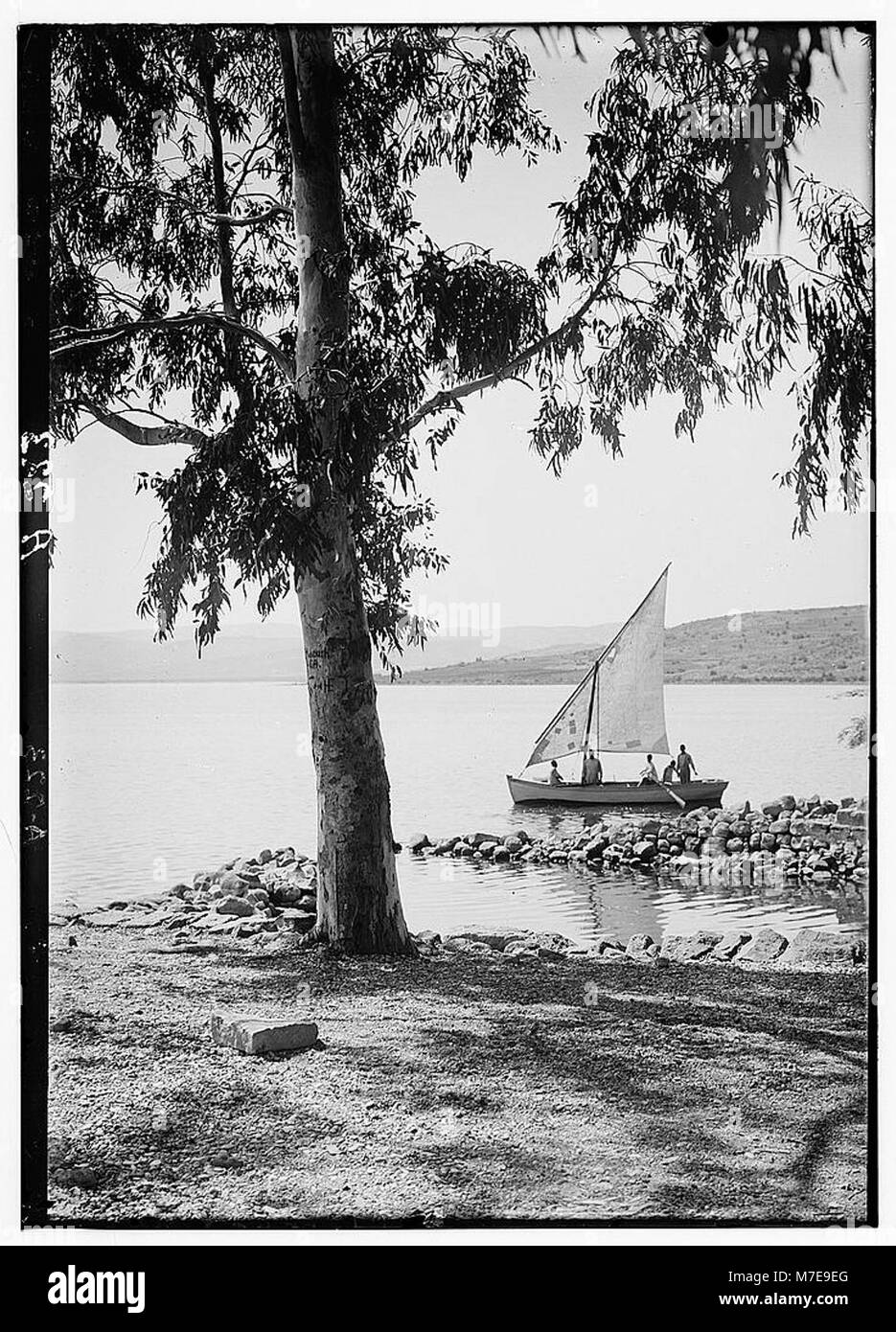 A historical photograph showing the northern views of the landing place ...