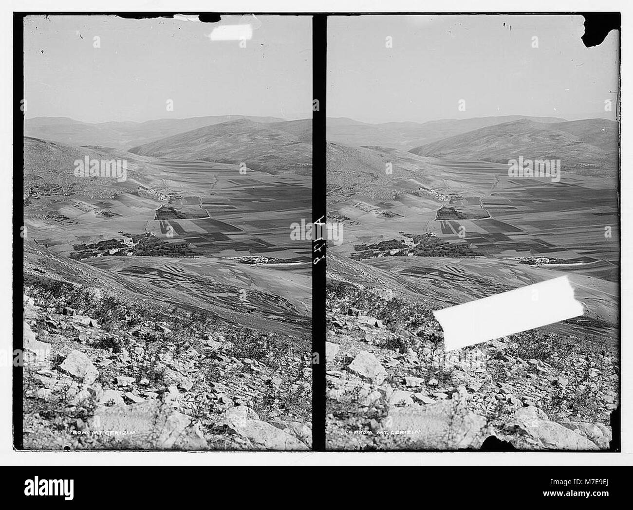 Photograph showing the northern views from Mt. Gerizim, located in the ...