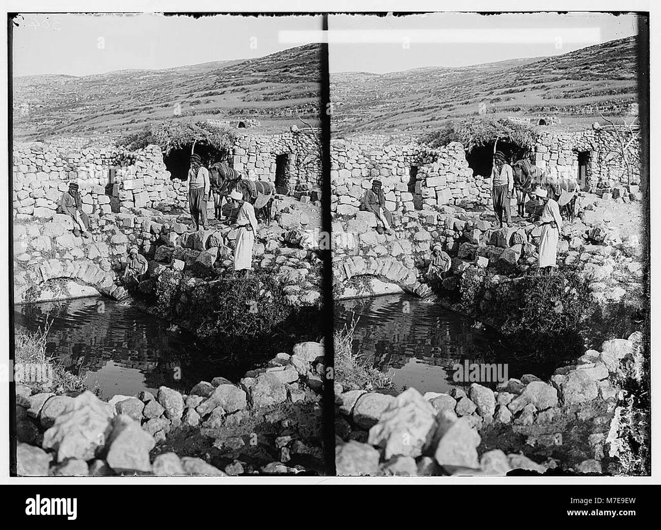 Photograph showing northern views of Lubban (Labonah), a village in the ...