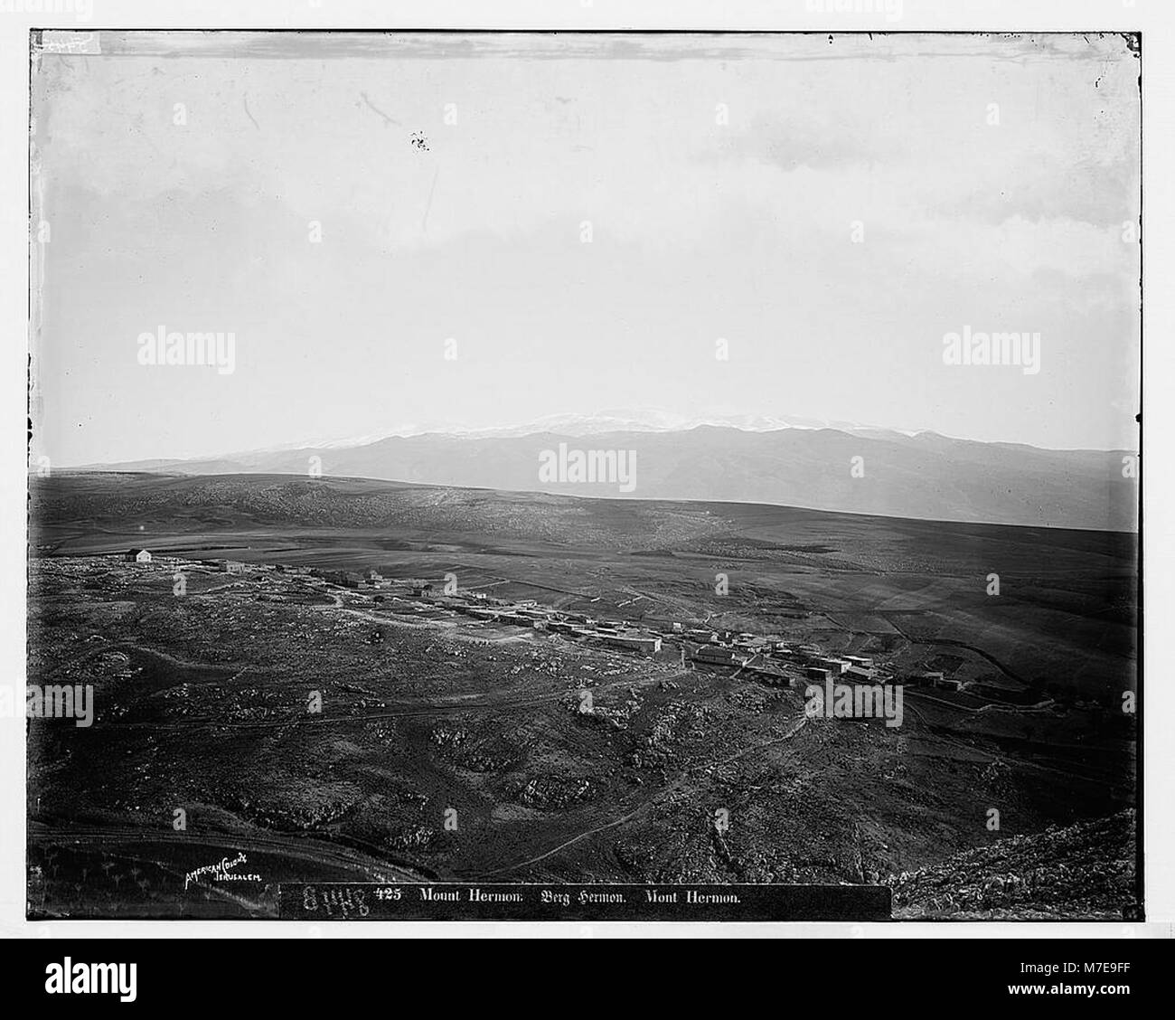 A scenic view of Mount Hermon, a prominent peak in the Levant, known ...