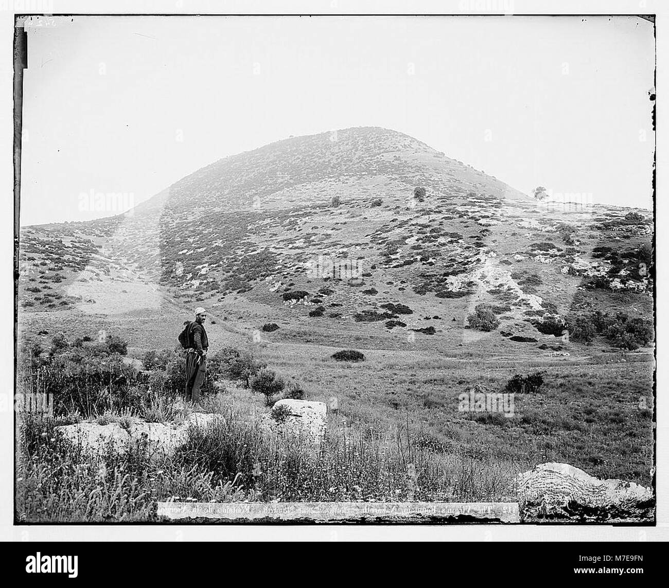 This photograph captures a northern view of Mount Tabor, offering a ...