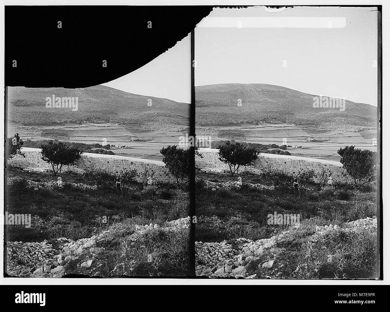 A view of Mount Ebal from Jacob's Well, located in the West Bank. This ...