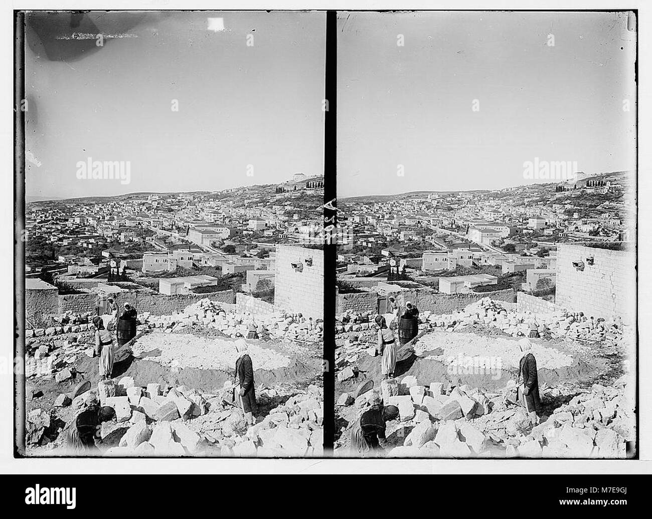 Photograph showcasing northern views of Nazareth, captured from the ...