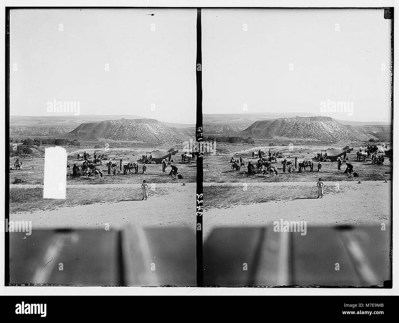 A photograph showing northern views of Tell Beisan, with a focus on the ...