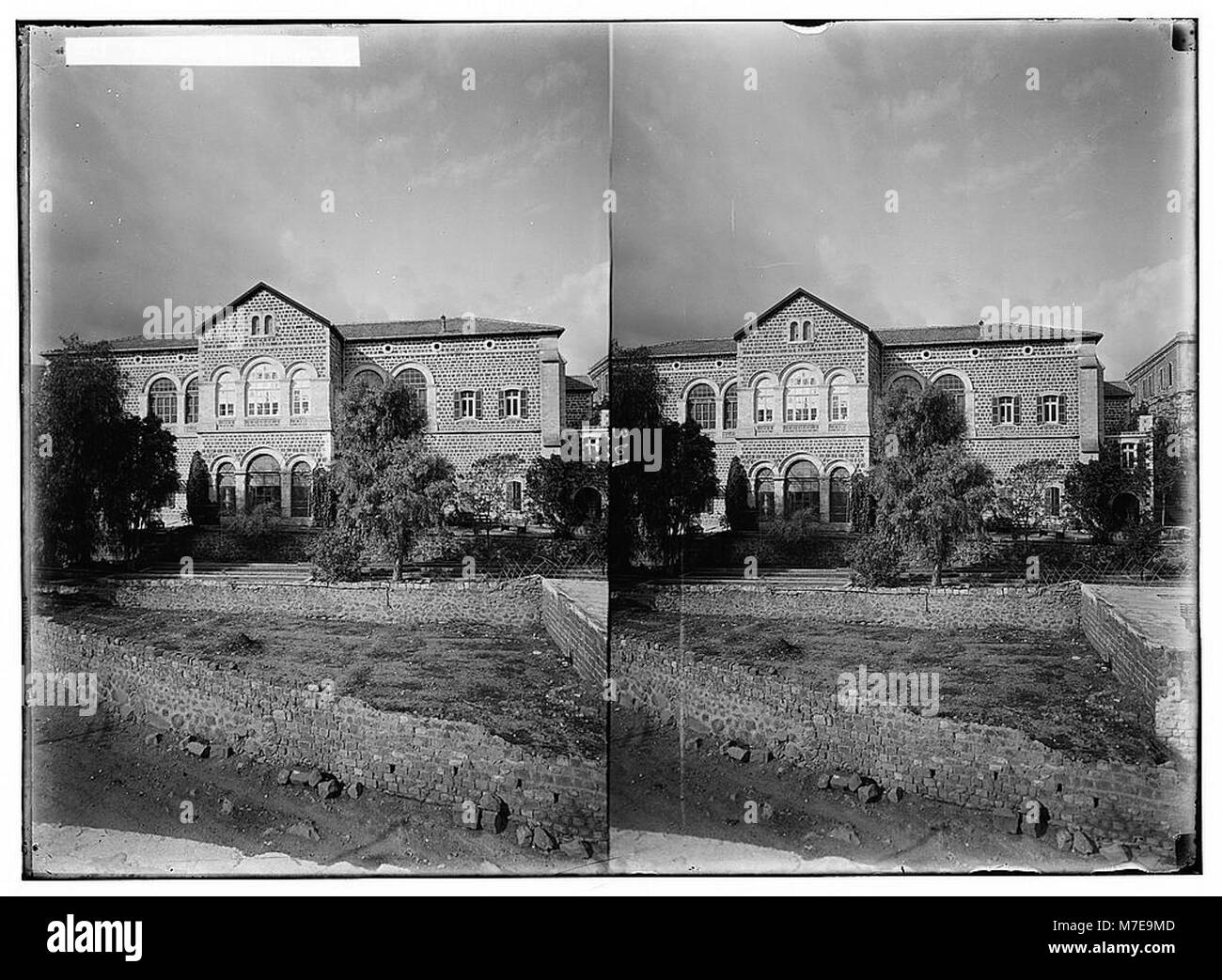 A view of the English hospital from the north, capturing its ...