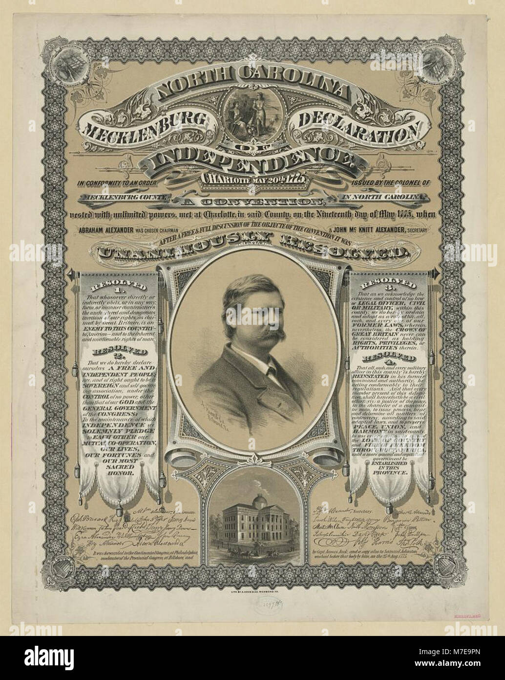 The Mecklenburg Declaration of Independence, a key event in North ...