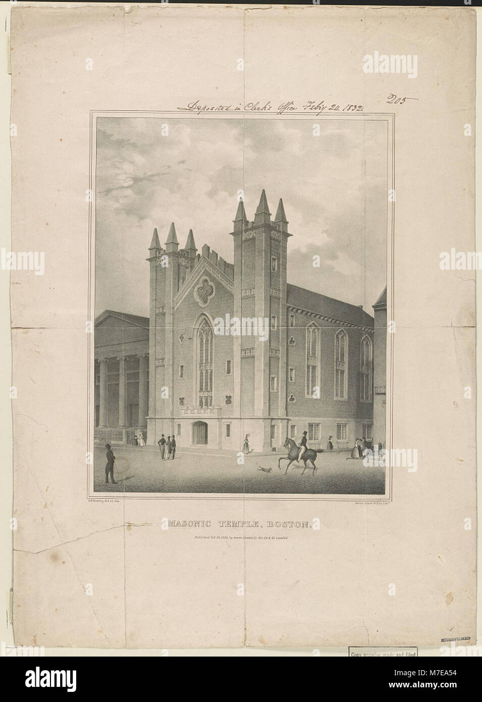 A photograph of the Masonic Temple in Boston, showcasing its ...