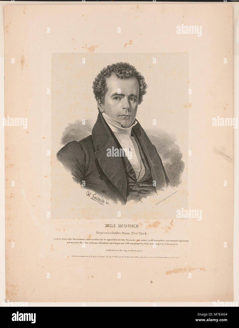 This is a portrait of Eli Moore, a representative from New York. The ...