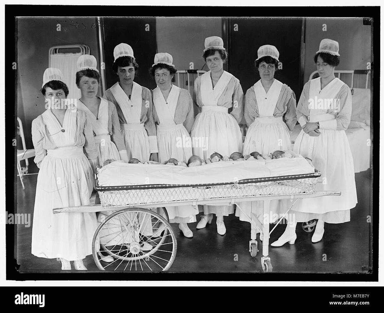 NURSES WITH BABIES LOC hec.11928 Stock Photo - Alamy