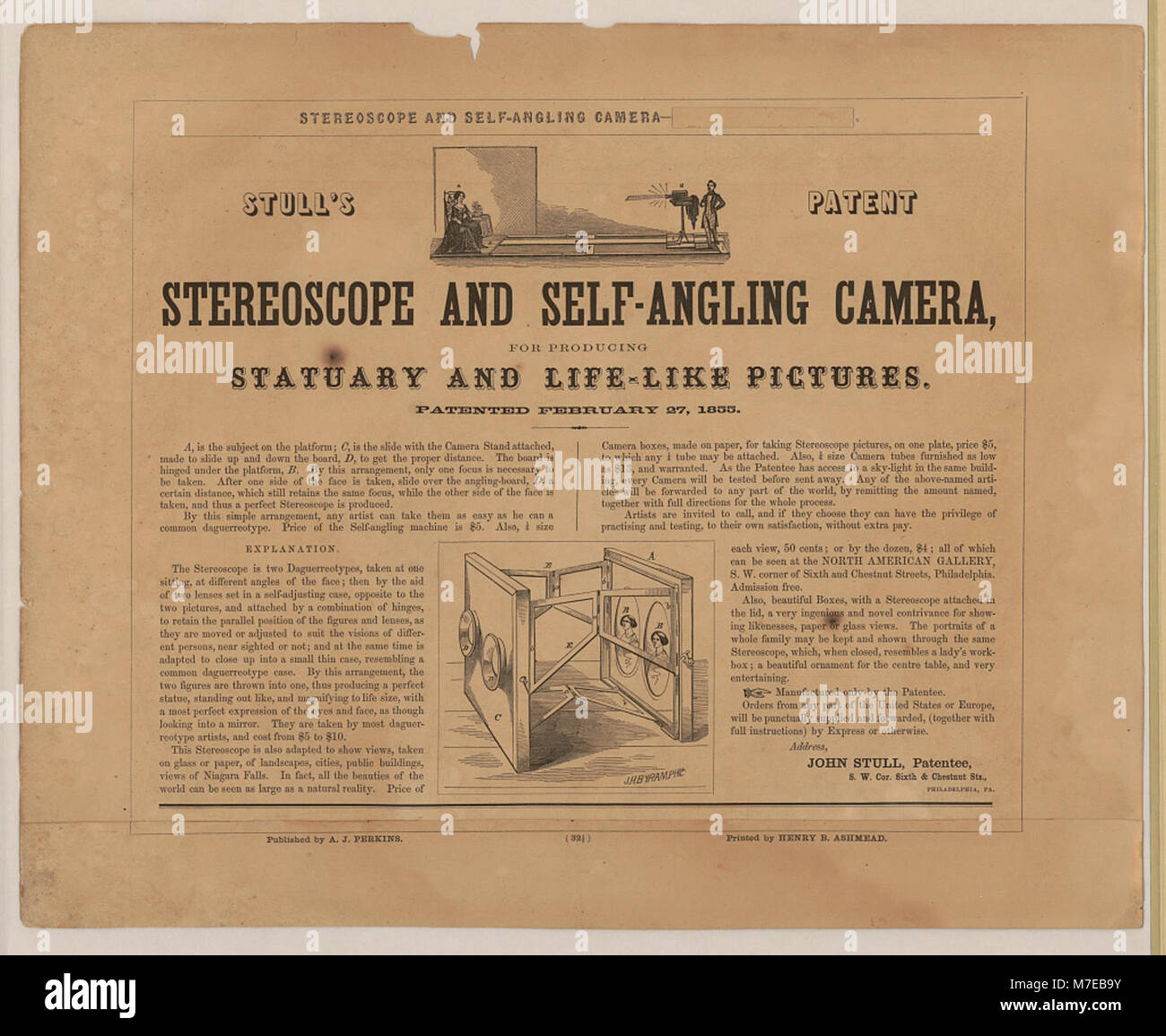 An image of Stull's patented stereoscope and self-angling camera ...