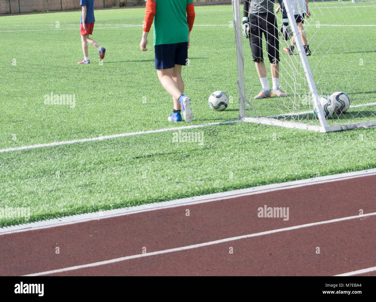 View from behind the goal hi-res stock photography and images - Alamy