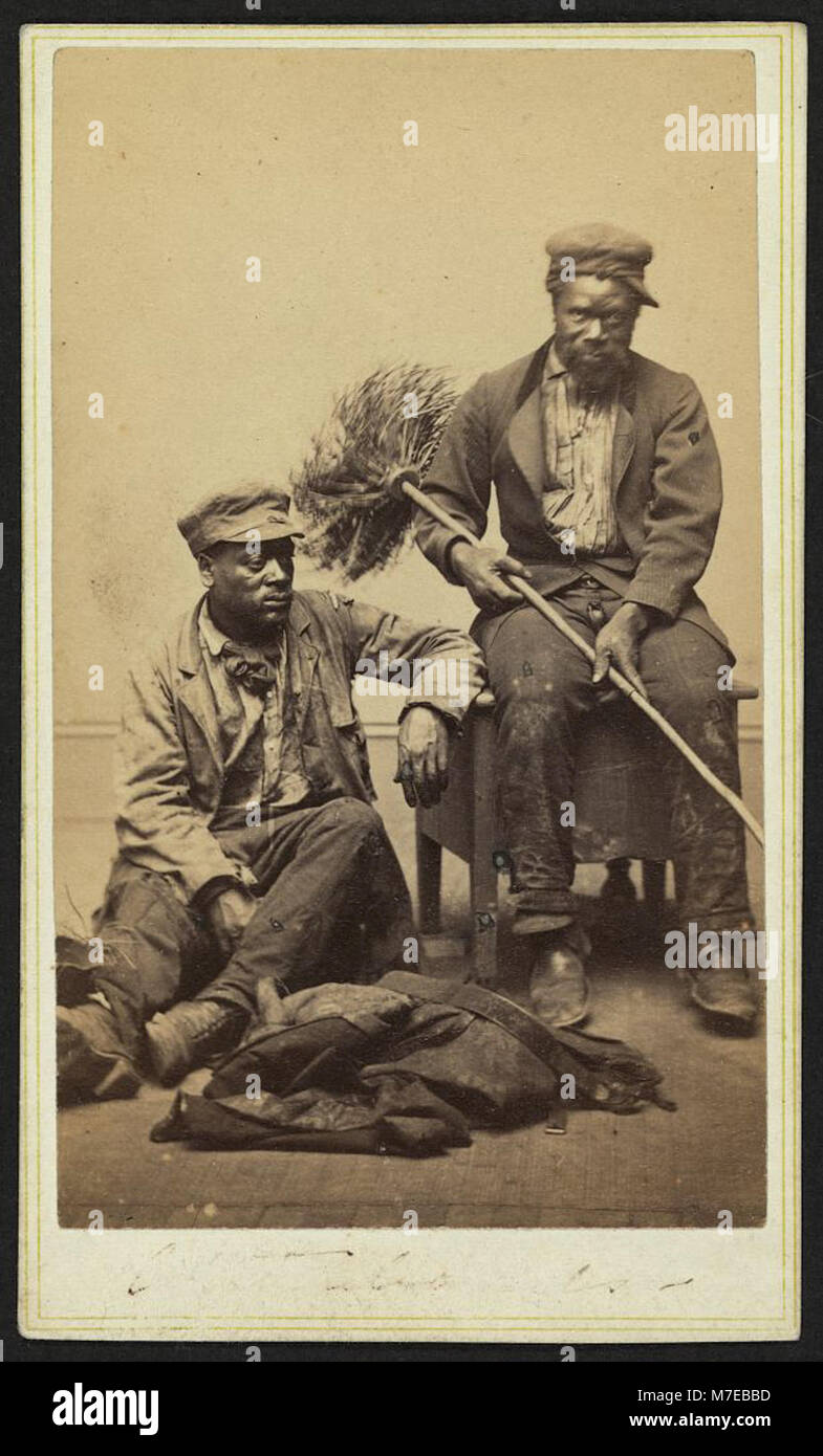 This portrait shows two African American chimney sweeps, highlighting ...