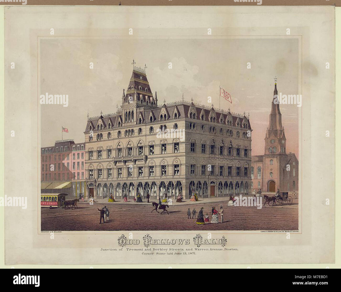 Photograph of Odd Fellows Hall, showcasing the building’s architecture ...
