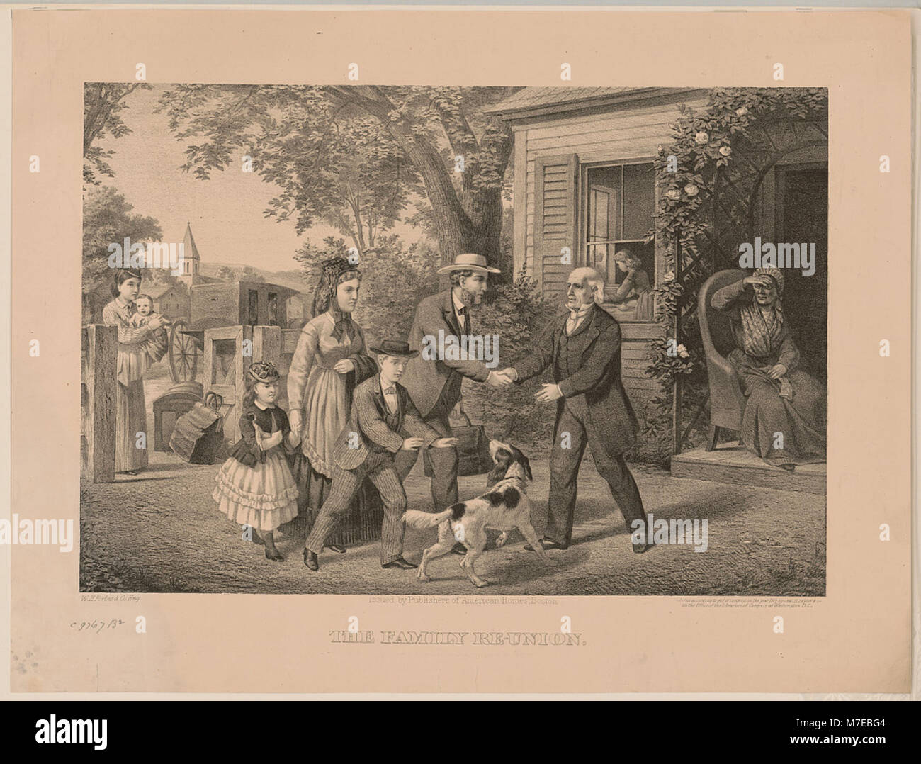 A photograph documenting a family reunion, capturing multiple ...