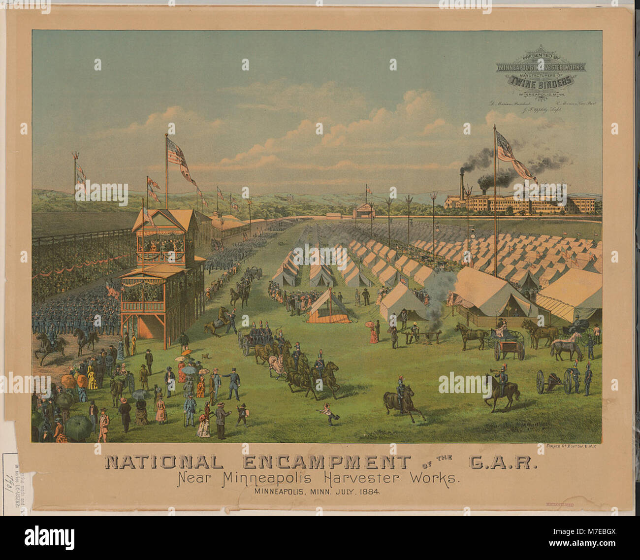 A photograph of the National Encampment of the Grand Army of the ...