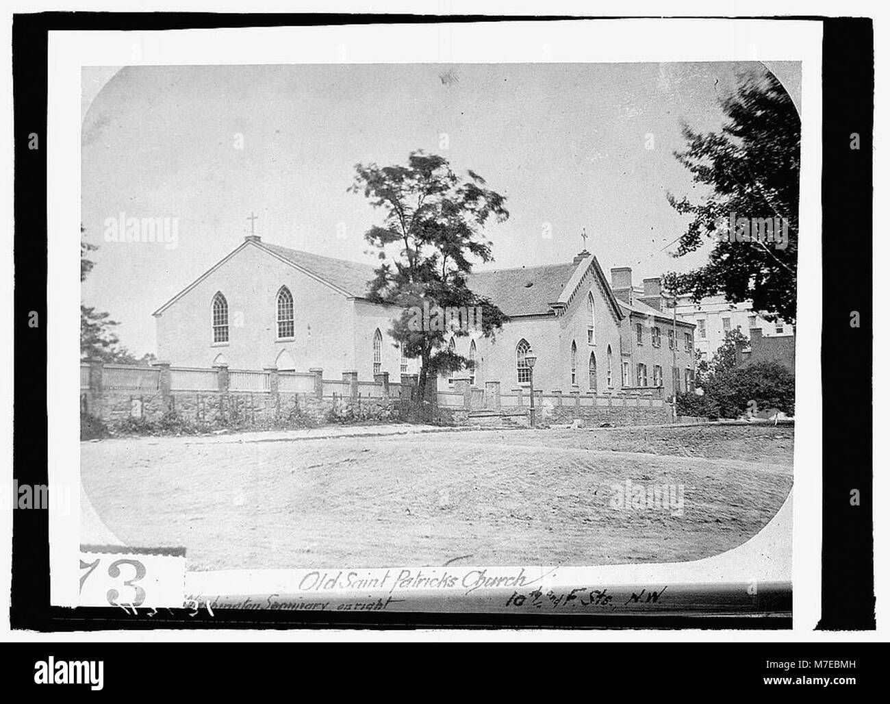A historical image of Old St. Patrick's Church located at 10th and F ...