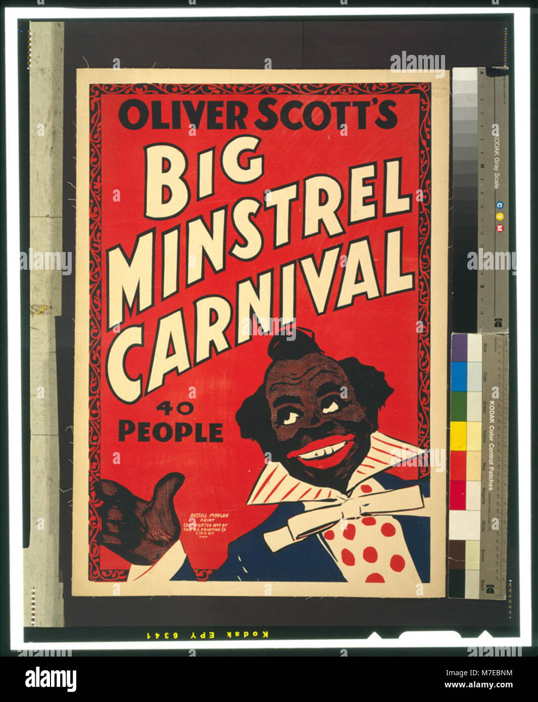 A historical image of Oliver Scott's Big Minstrel Carnival, featuring ...