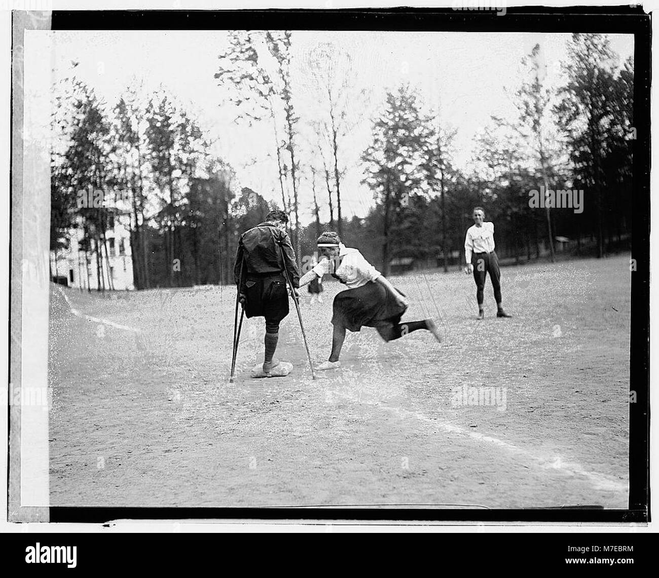 This photograph captures the One Leg Ball team at Walter Reed ...