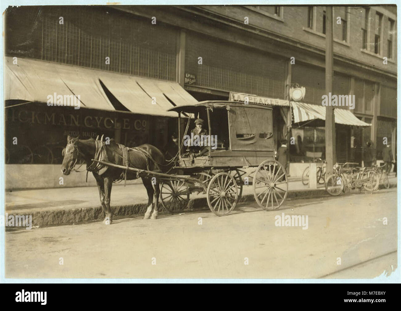 This image shows a young wagon boy, who worked during certain seasons ...