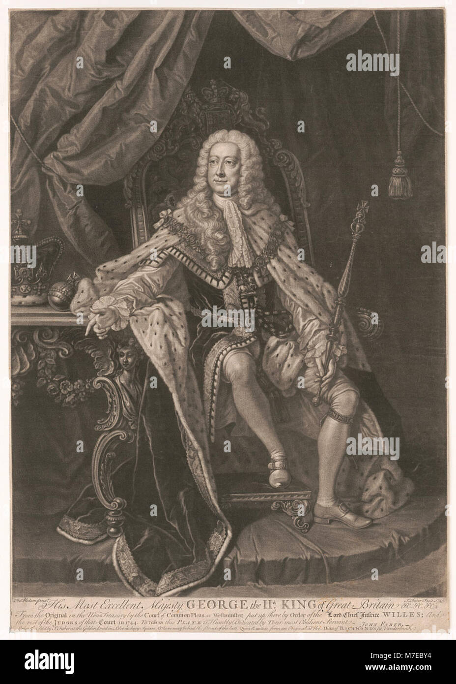A portrait of George II, King of Great Britain, showcasing his royal ...