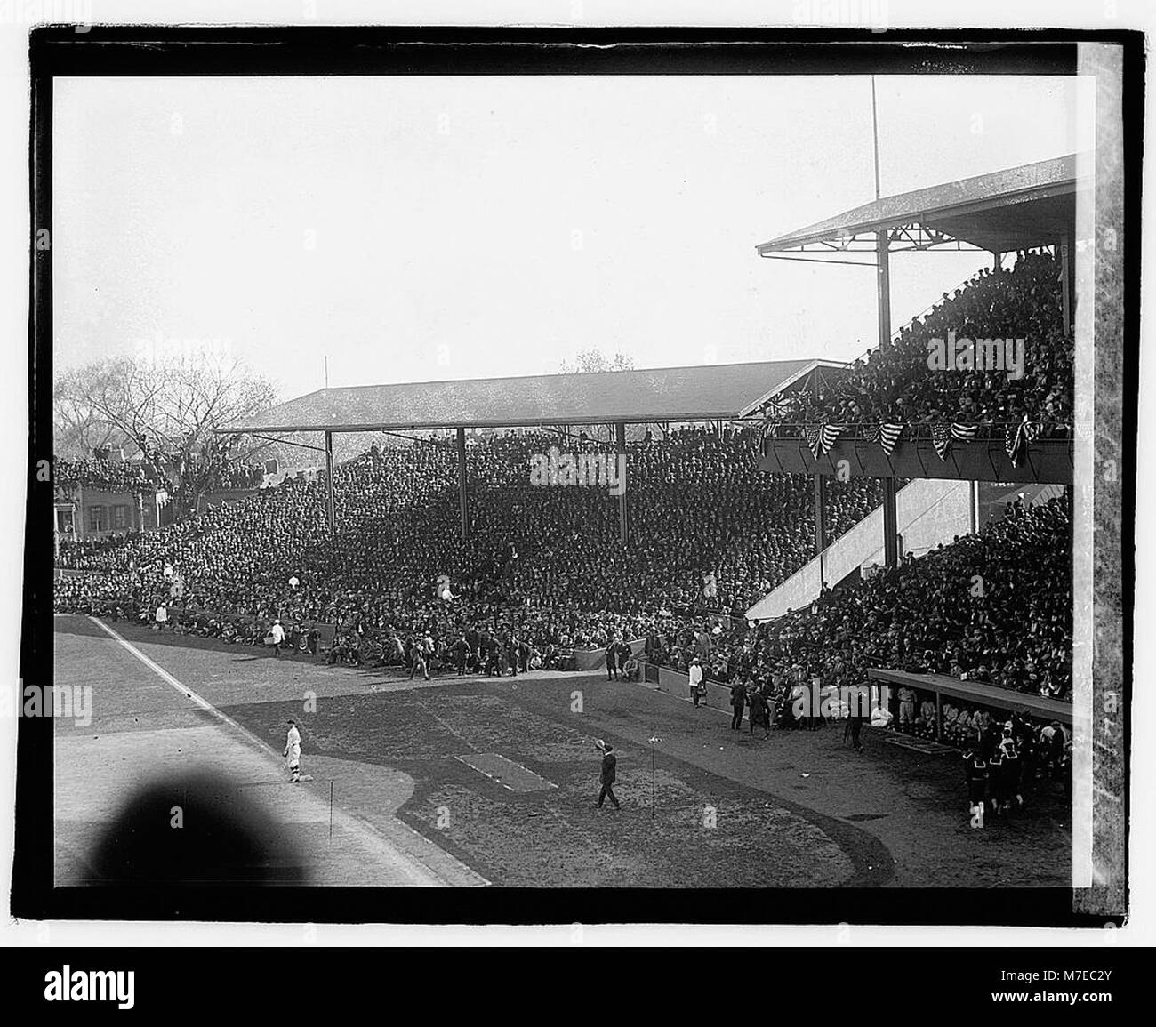 A photograph of the opening day ceremony on April 12, 1922, capturing ...