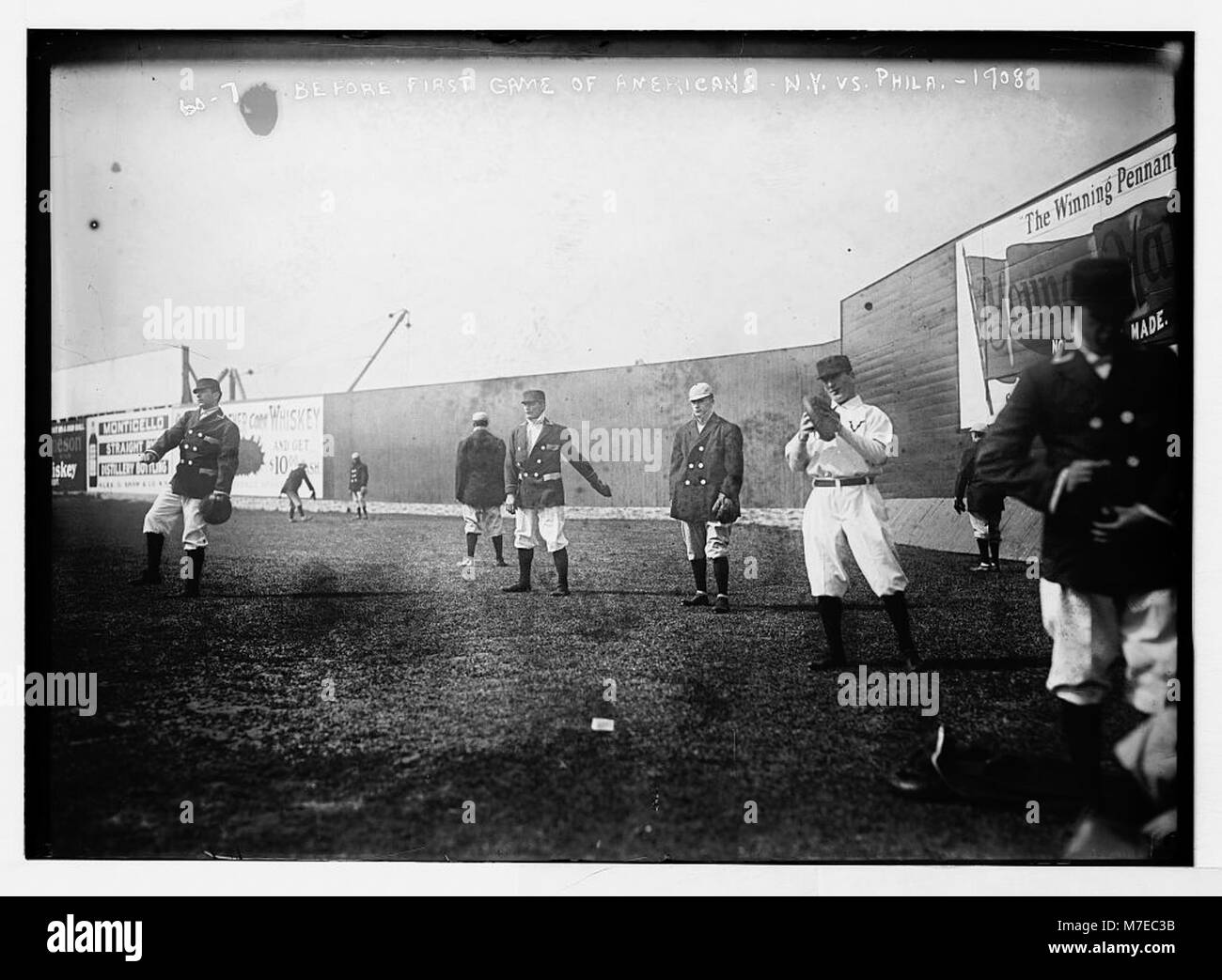 A scene from Opening Day at Hilltop Park in New York, showing the New ...