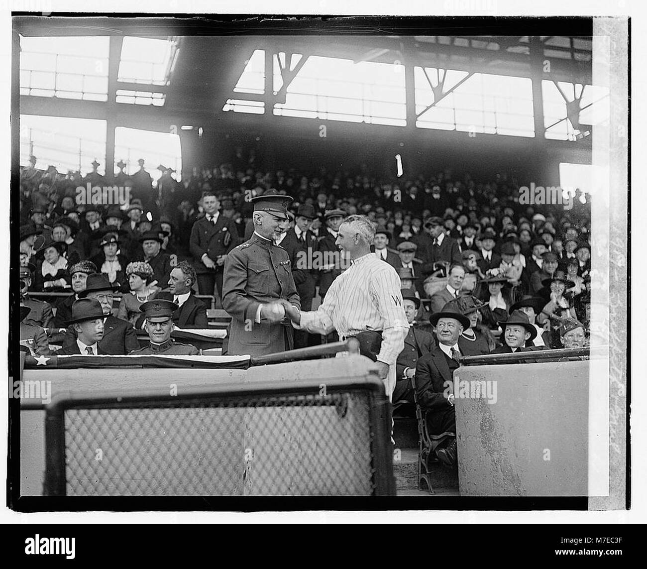 A historical photograph from the opening game of 1919, featuring ...