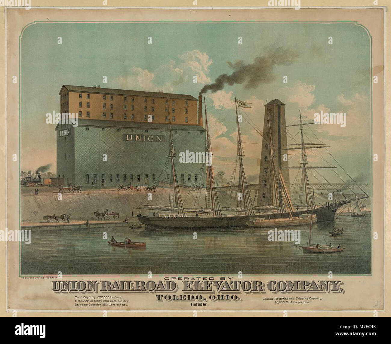 An image showing an elevator operated by the Union Railroad Elevator ...