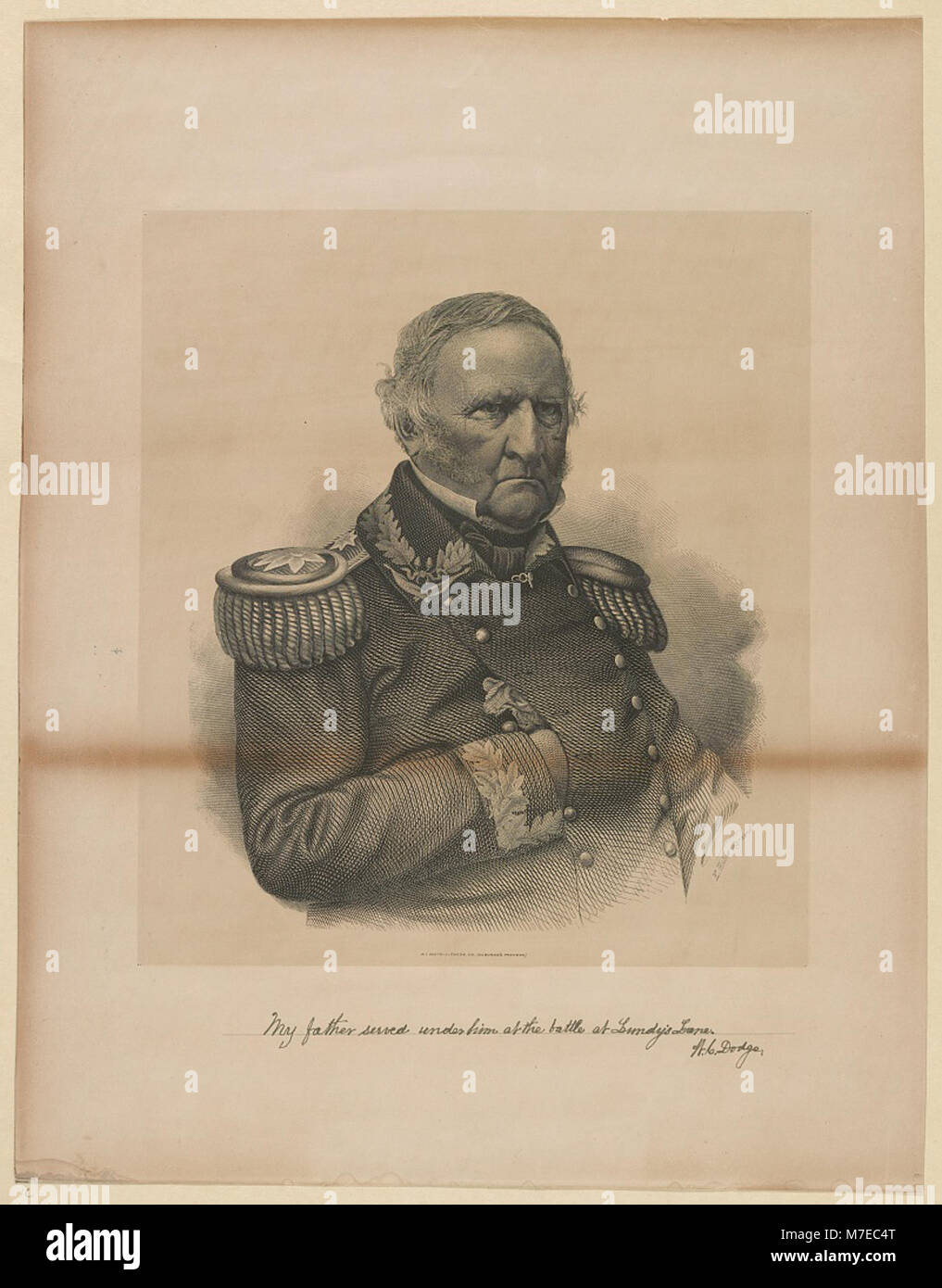 This portrait depicts General Winfield Scott, a key military figure in ...