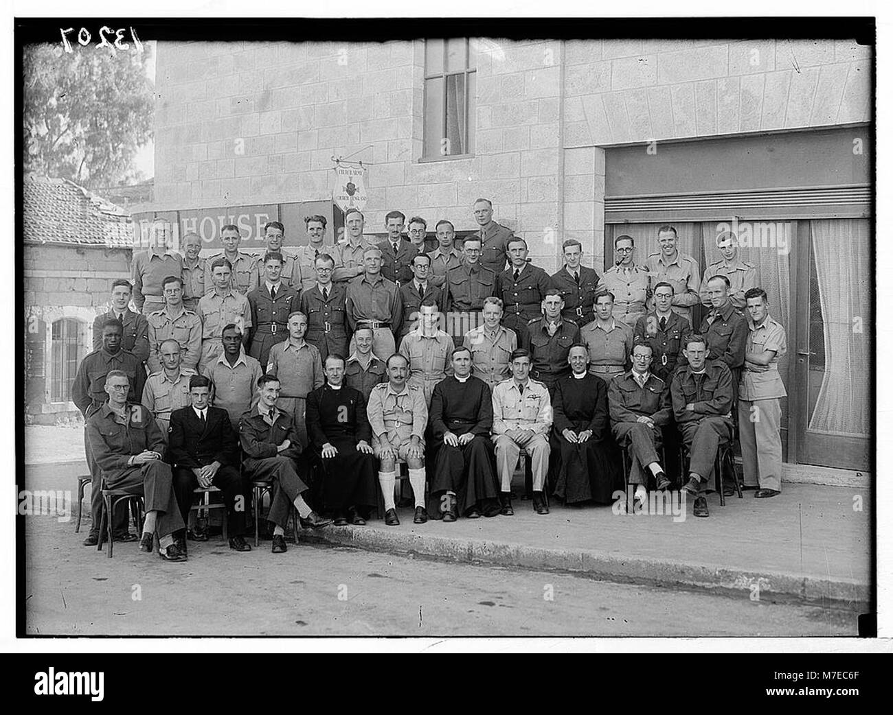 A photograph from November 10, 1944, showing a group of individuals ...
