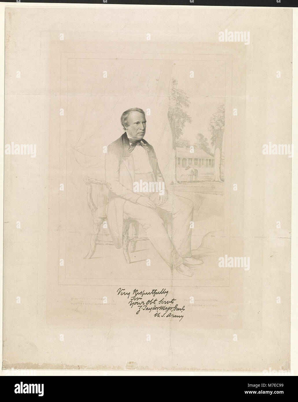This is a formal portrait of Zachary Taylor, the 12th President of the ...
