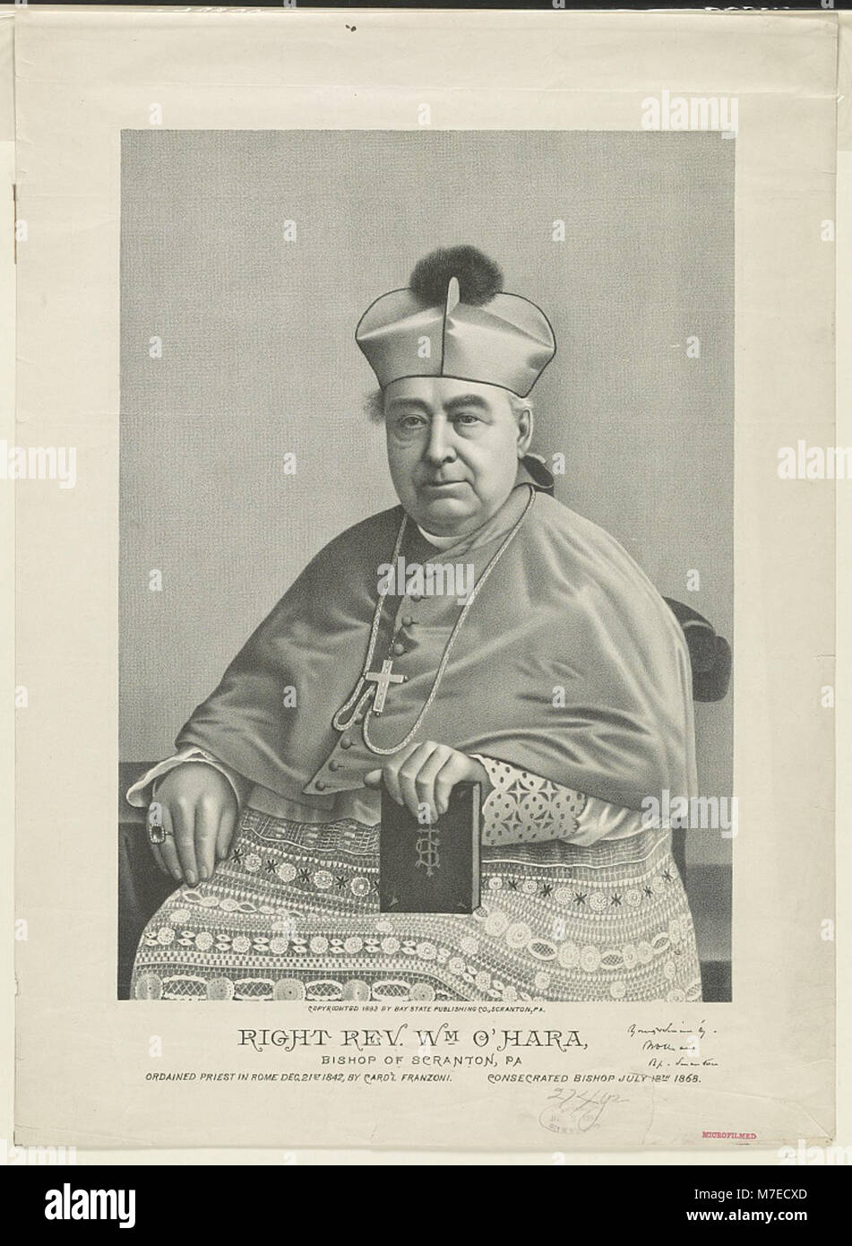 Right Rev. Wm O'Hara, Bishop of Scranton, Pa LCCN2003680042 Stock Photo ...