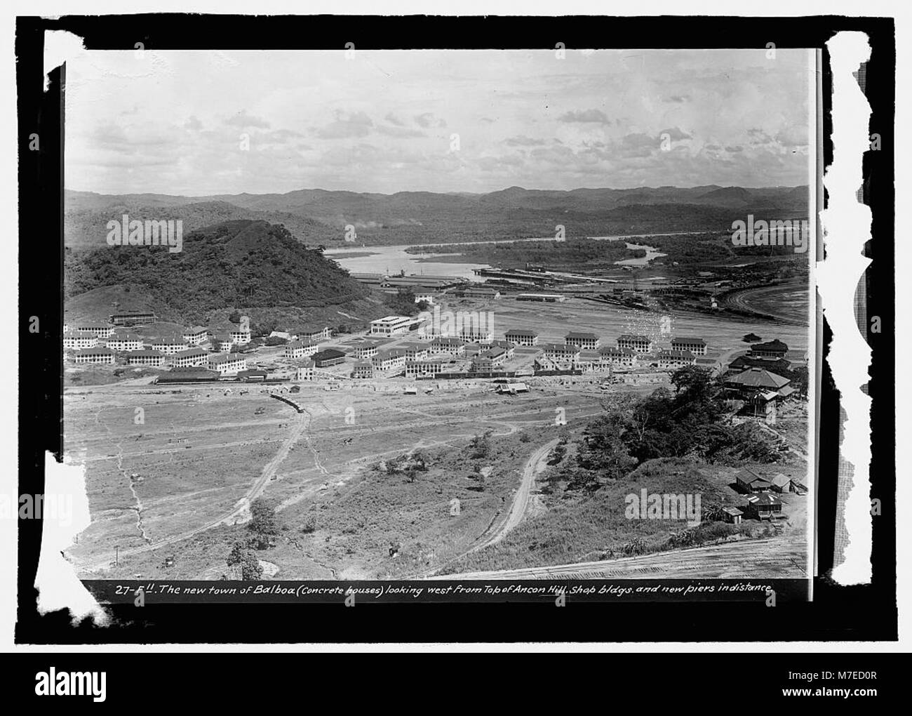 This photograph depicts the town of Balboa within the Panama Canal Zone ...