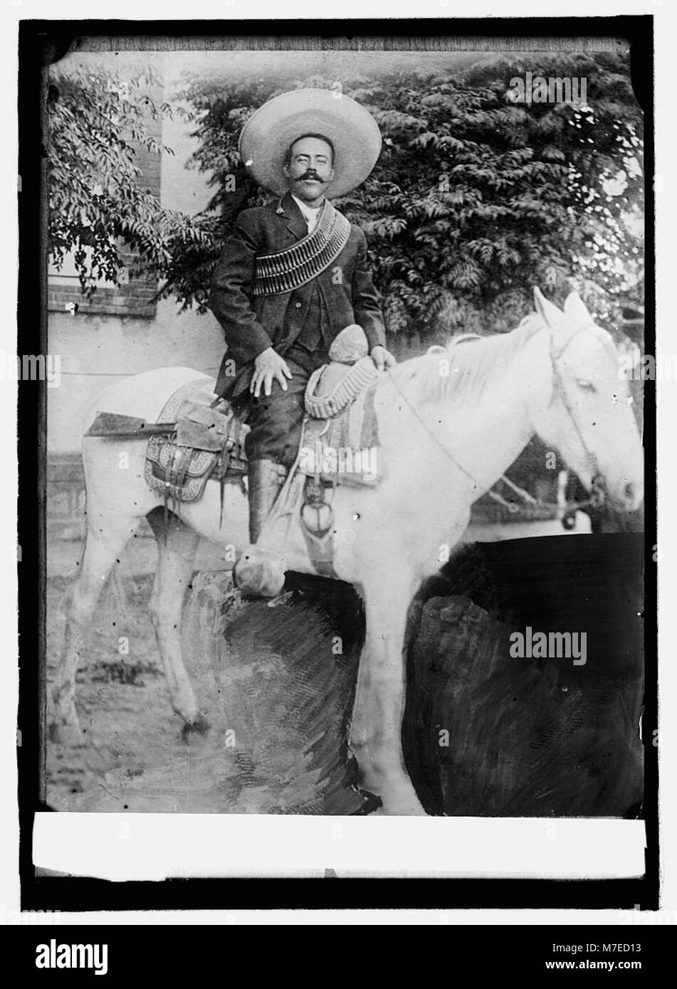 A portrait of Pancho Villa, the famous Mexican revolutionary general ...