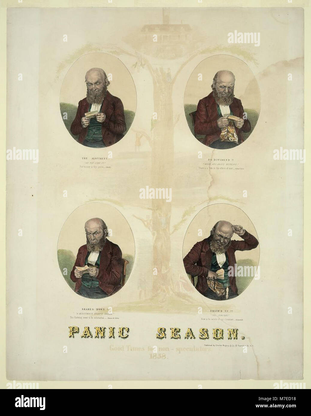 A scene depicting the panic season, illustrating the societal and ...