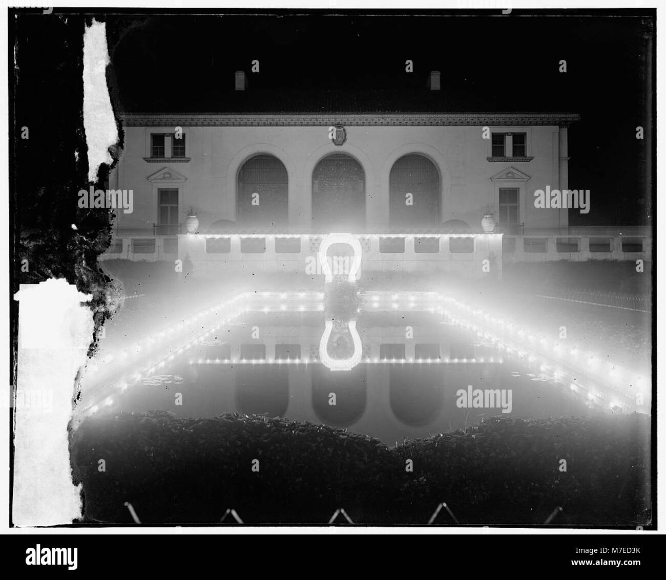 The Pan American building is shown at night, capturing the ...