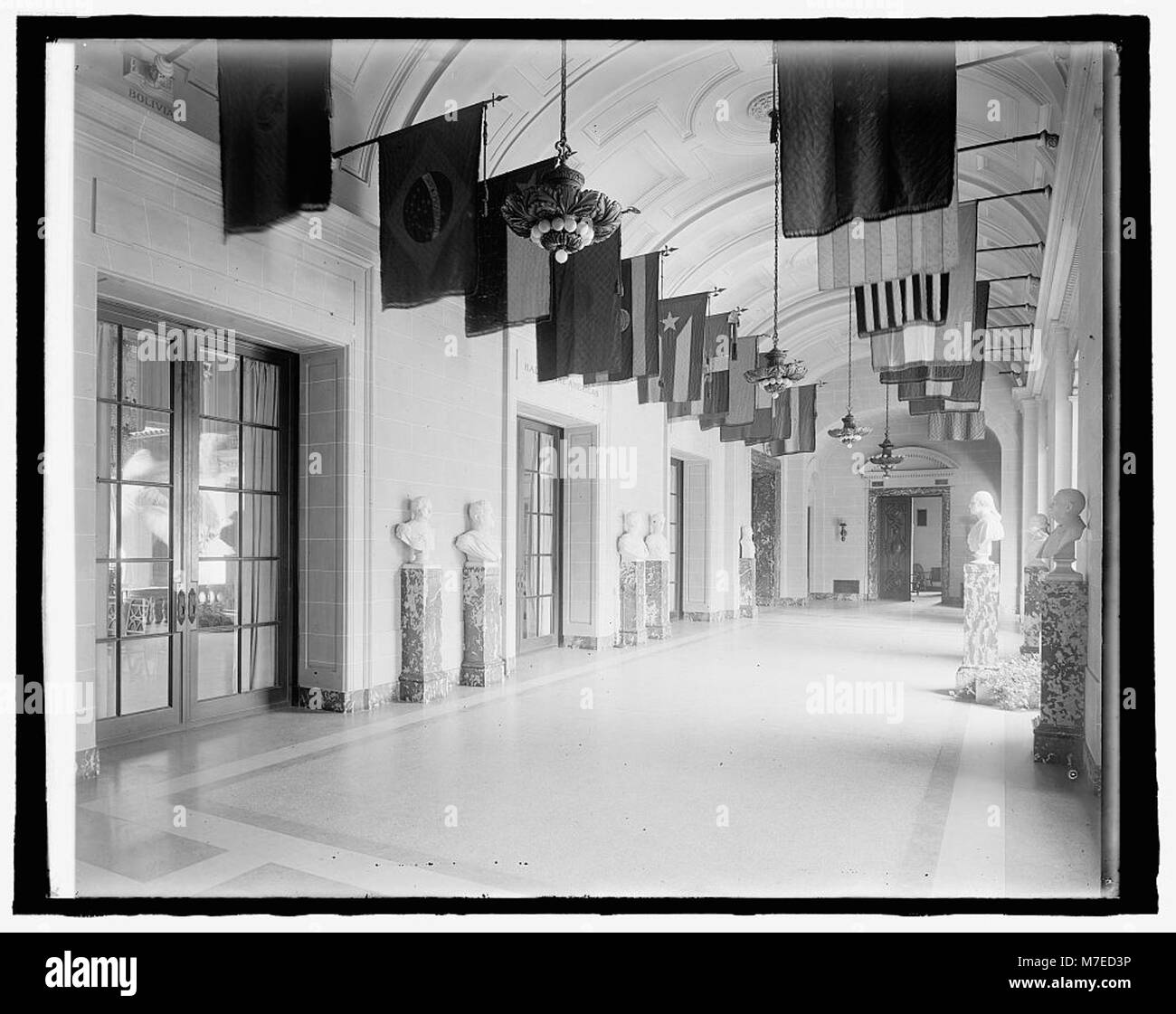 The interior of the Pan American Union building in Washington, D.C ...