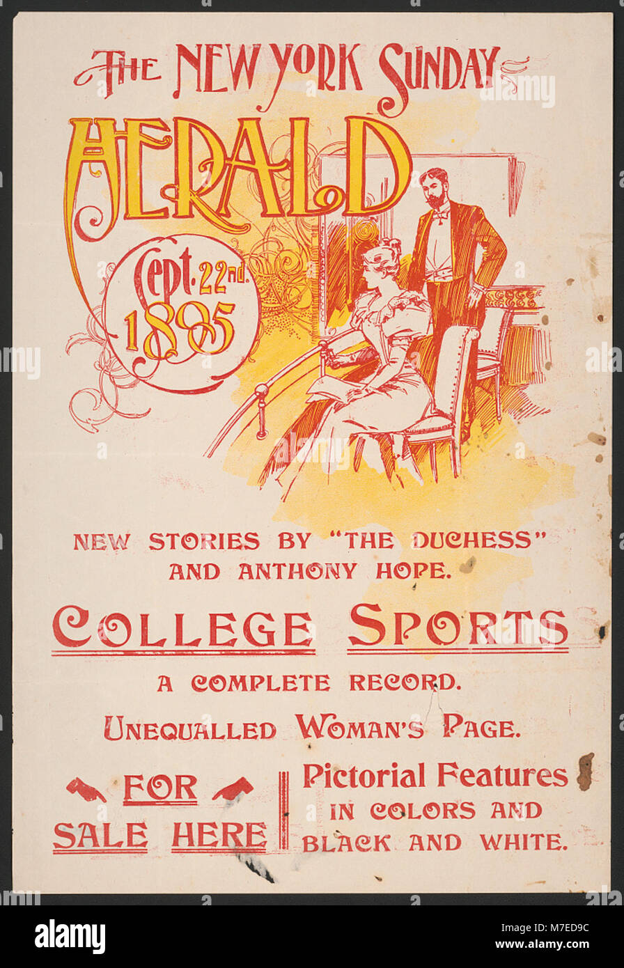 A historical edition of The New York Sunday Herald from September 22nd ...