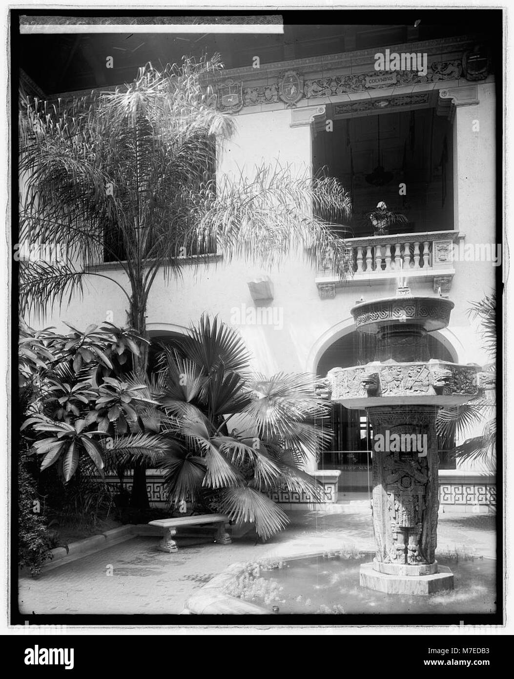 The patio and auditorium of the Pan American Union in Washington, D.C ...