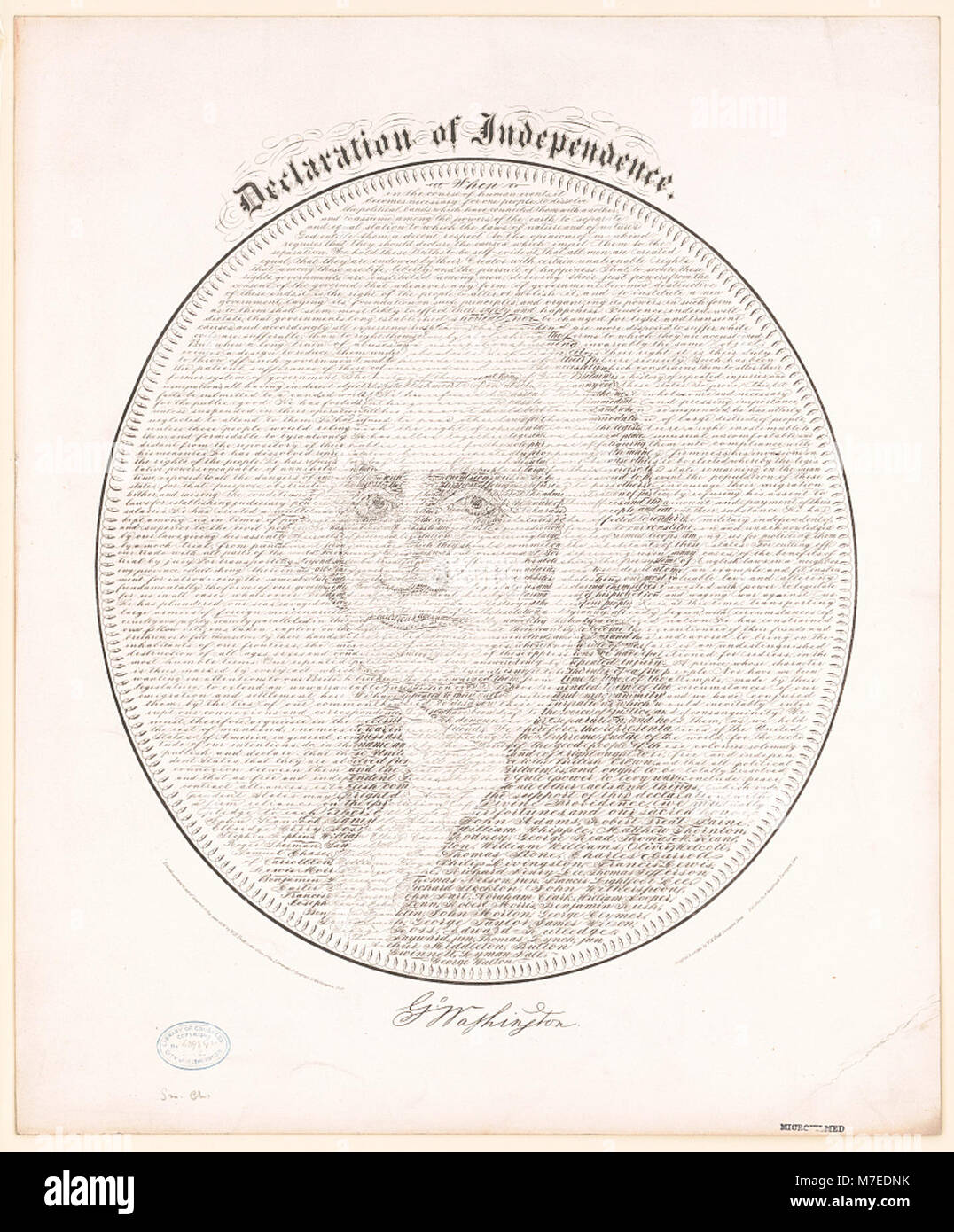 An image capturing the Declaration of Independence, commemorating the ...