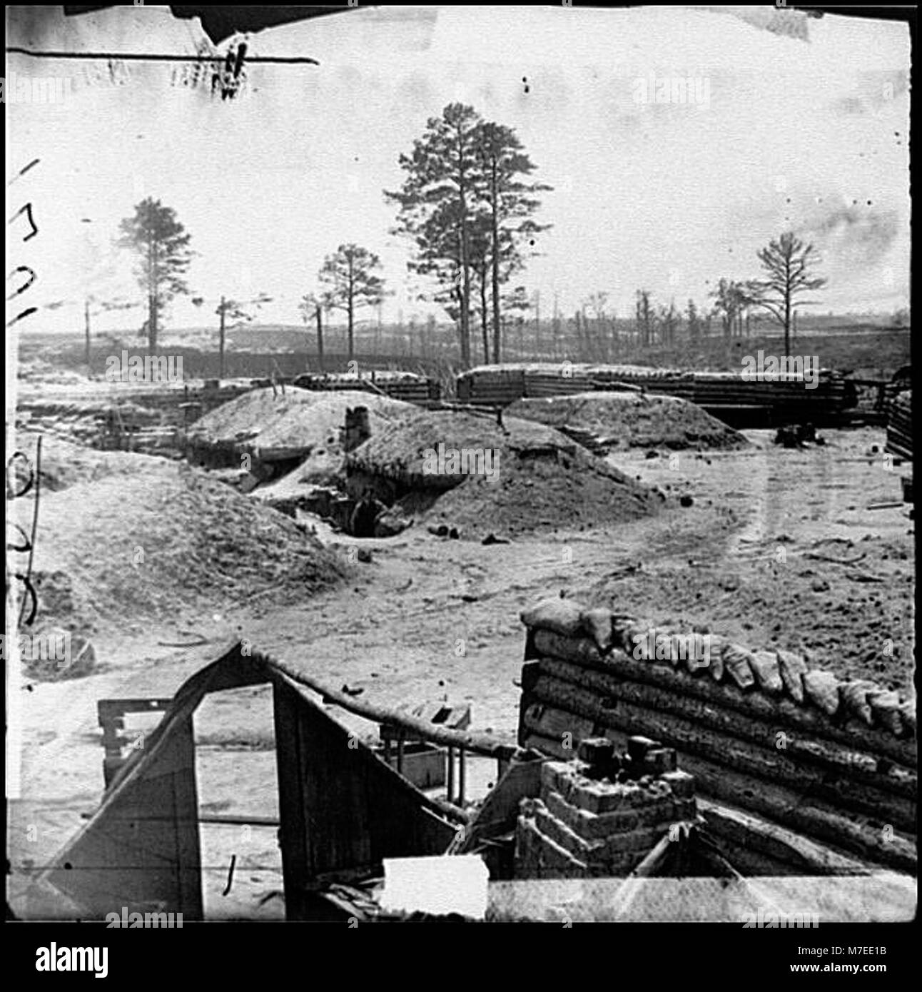 A depiction of the fortifications in Petersburg, Virginia, highlighting ...