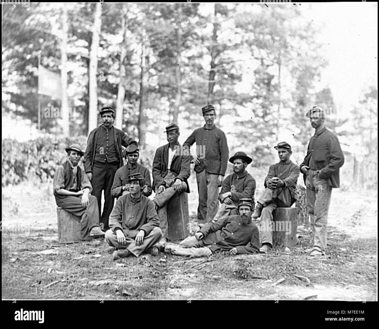 A photograph of Company D, U.S. Engineer Battalion, taken in Petersburg ...