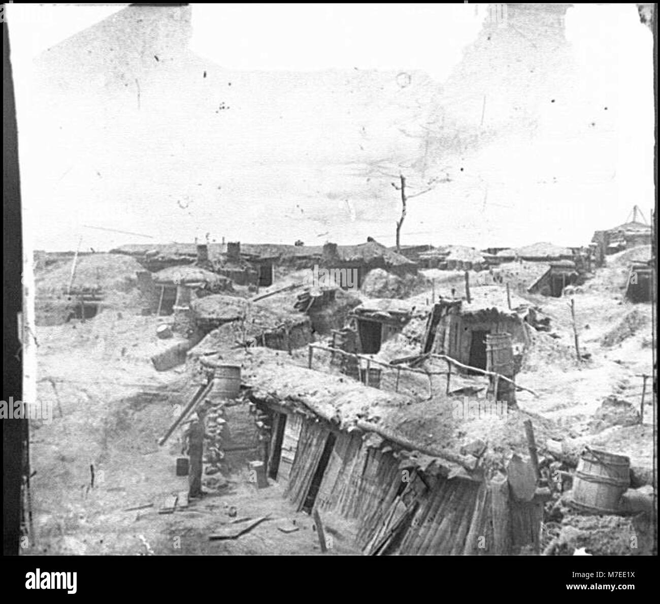 The interior of Fort Sedgwick in Petersburg, Virginia, showcasing the ...
