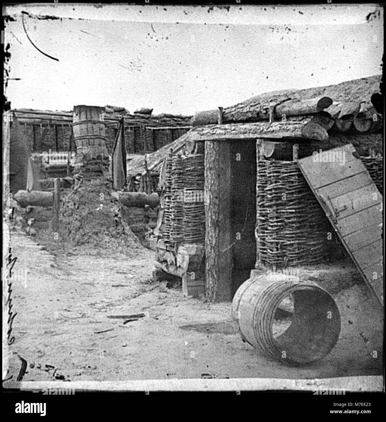 This interior view depicts the Confederate defensive works in ...