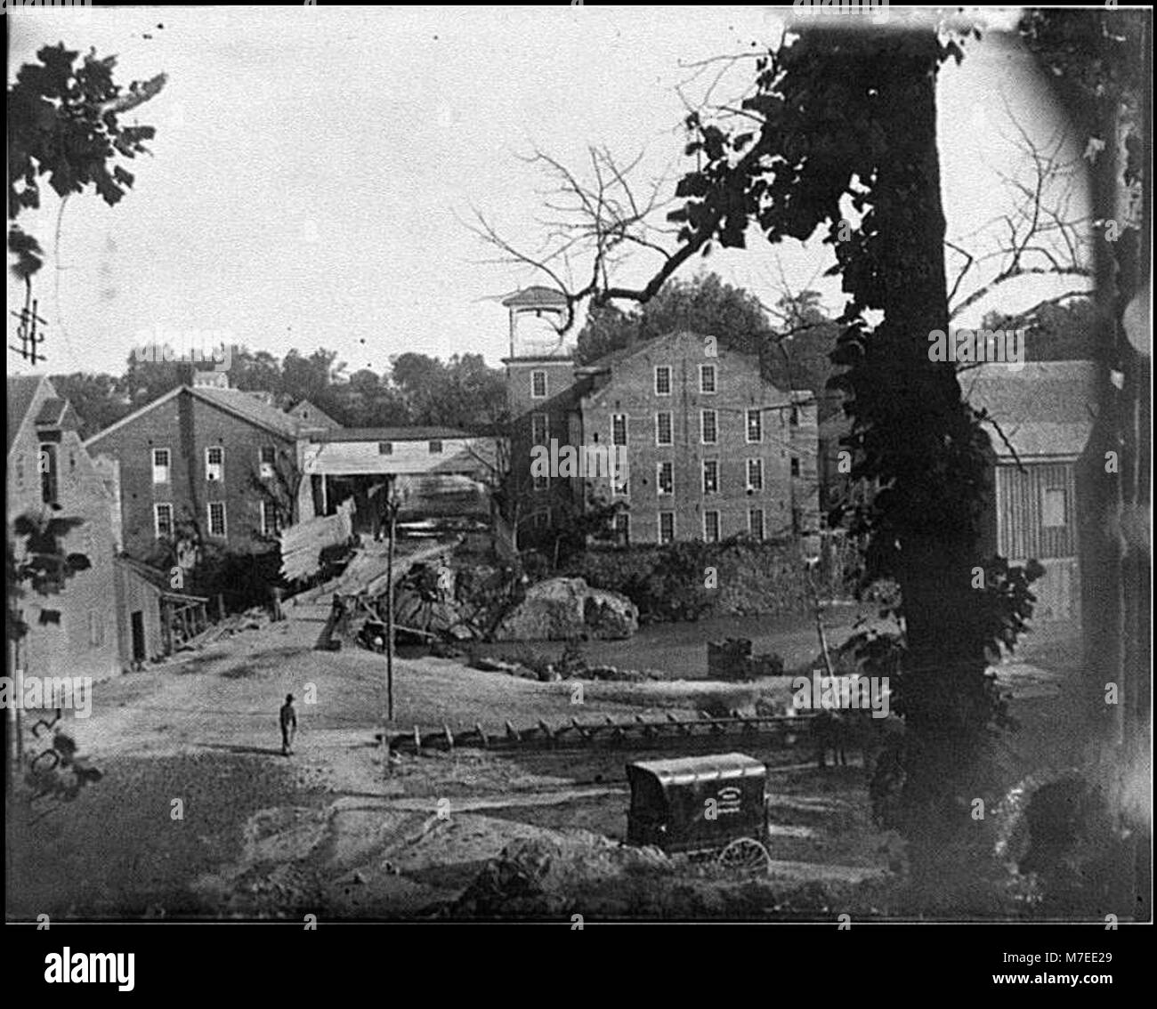 A scene in Petersburg, Virginia, showing the mills with the Engineer ...