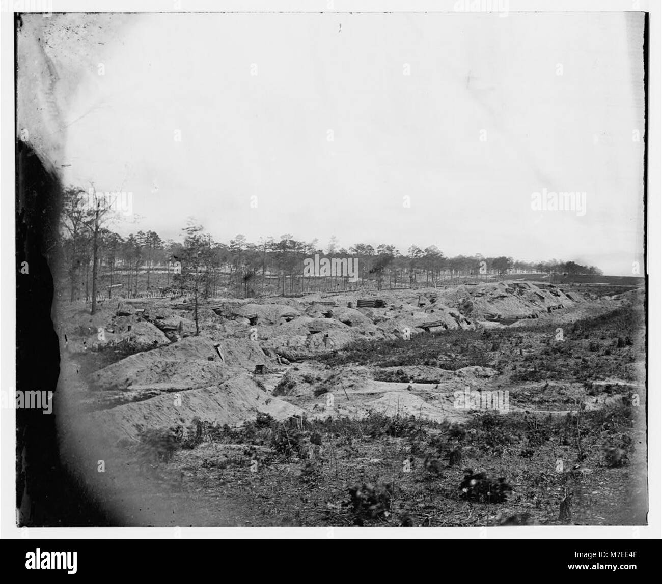 Photograph depicting the earthworks in front of Petersburg, Virginia ...