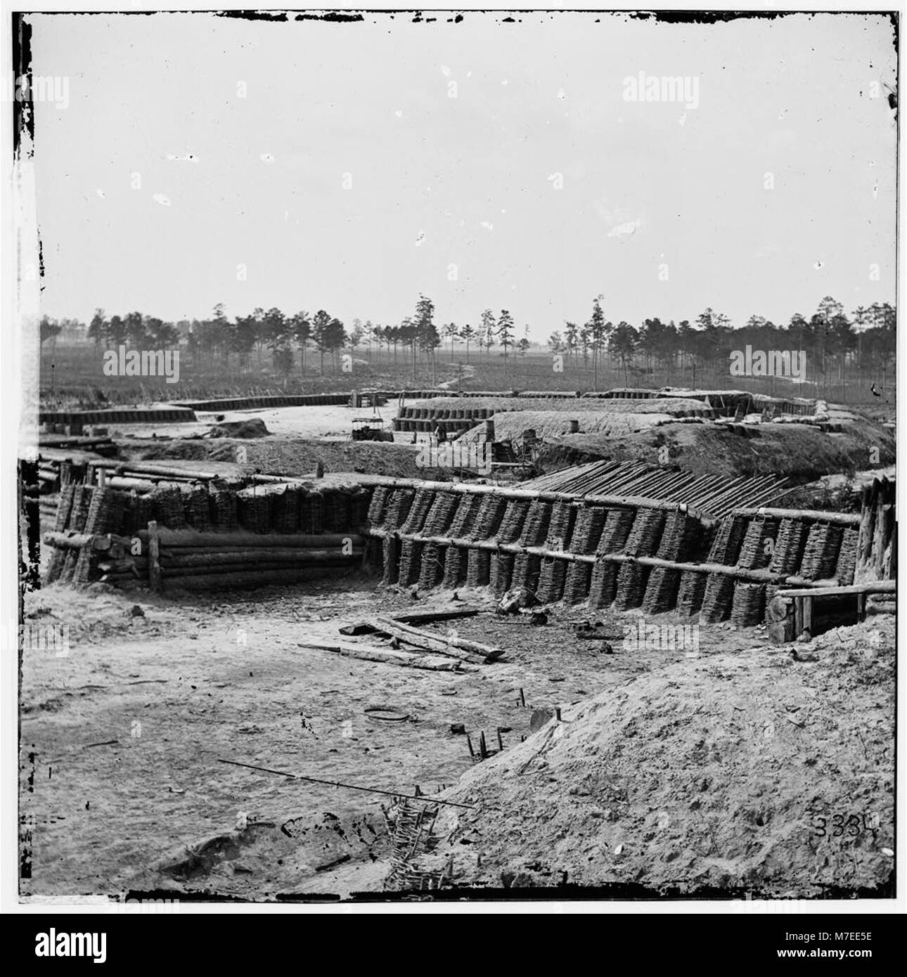 An interior view of Fort Sedgwick in Petersburg, Virginia, showcasing ...